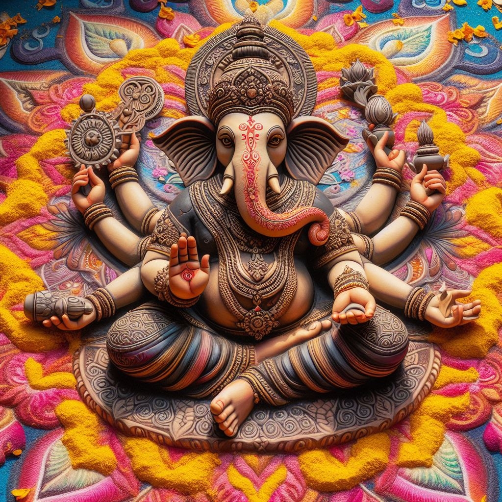 Lord Ganesh Wall Poster Sticker 2 Siddhi Vinayaka Portraits and Cards ...